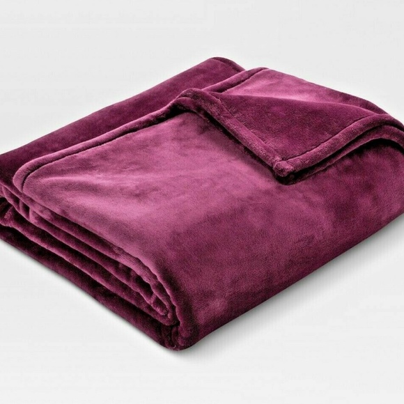 Threshold | Bedding | Purple Soft Microplush Bed Throw Blanket 92 X 9 ...